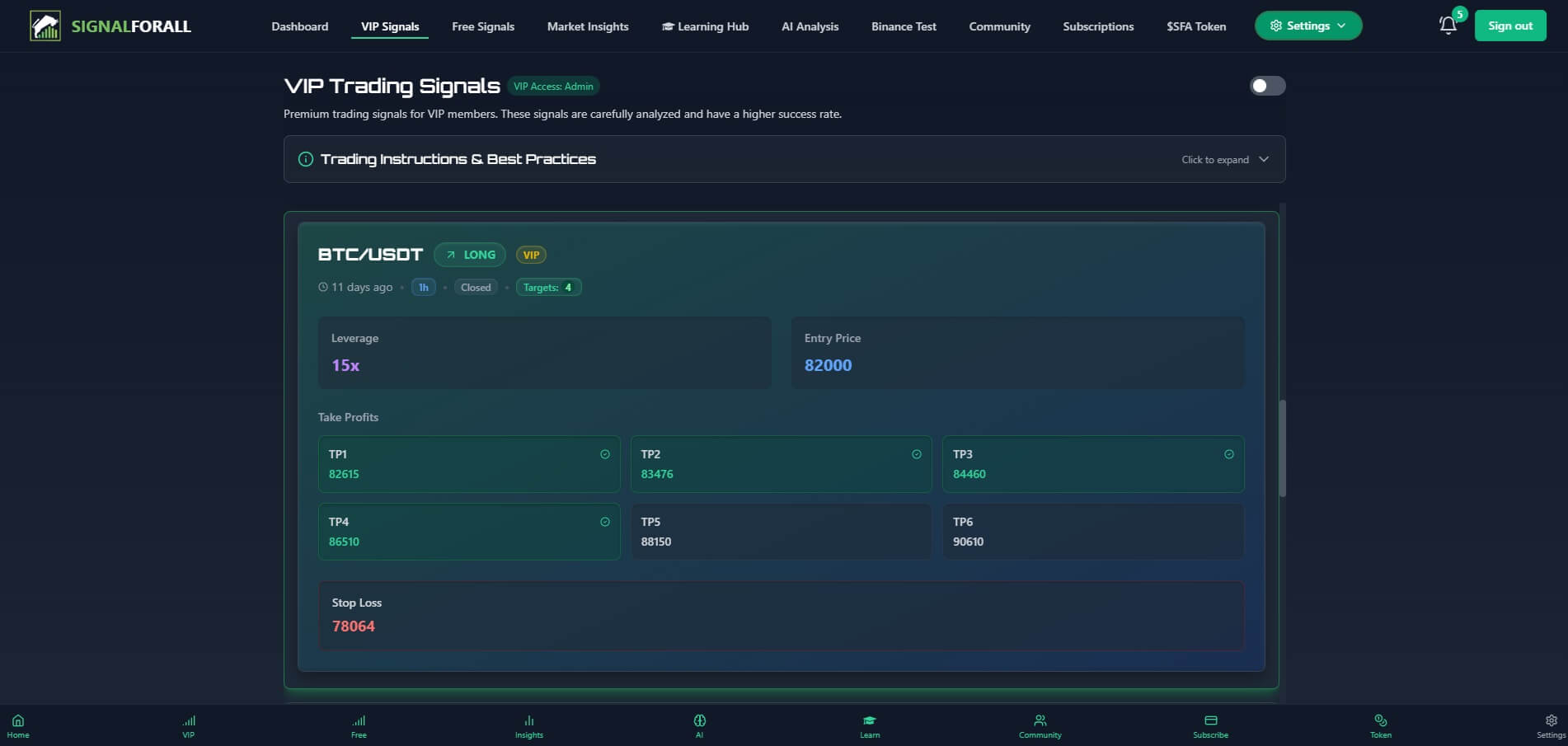 Best Crypto Signals - AI-Powered Trading Signals | SignalForAll